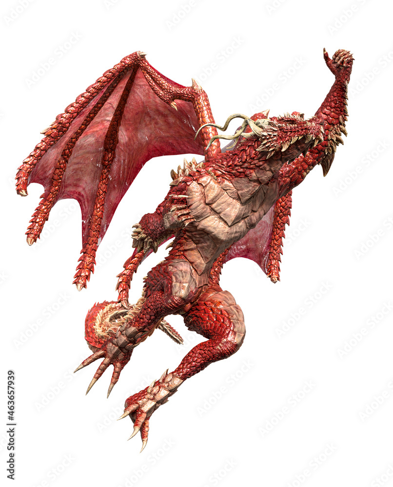 Dragon Flying Side View