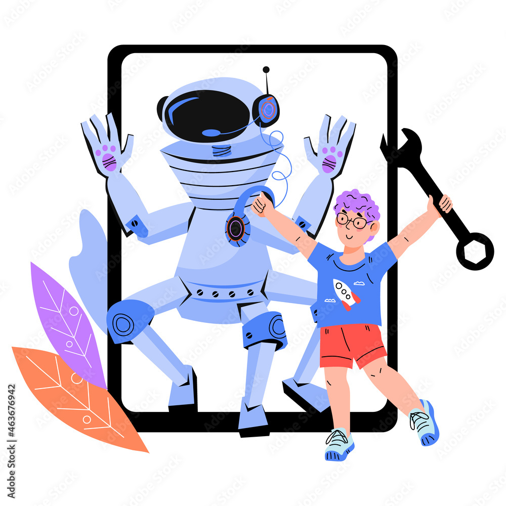 Kids robotic, programming and engineering education, computer and ...