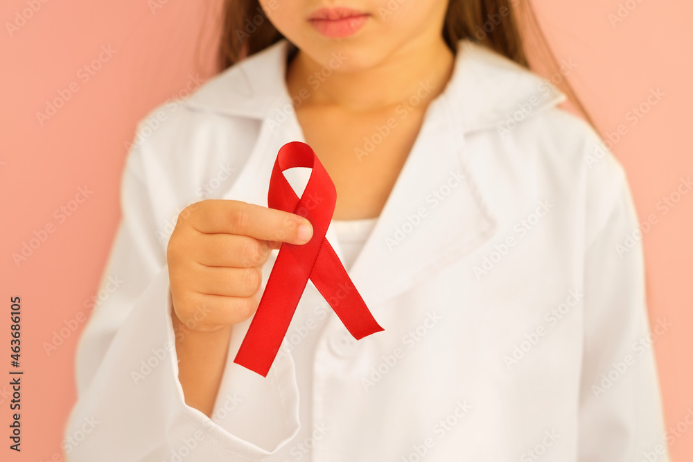 The red ribbon loop is a symbol of the memory of people who died of ...