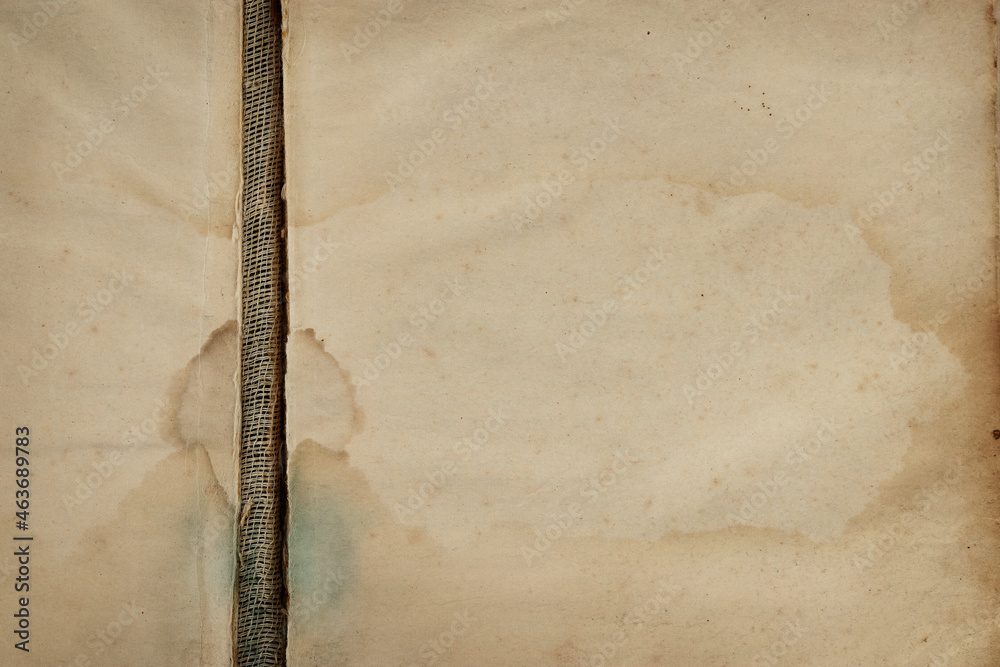 yellow stained paper, texture, old sheets from a book, isolate on a ...