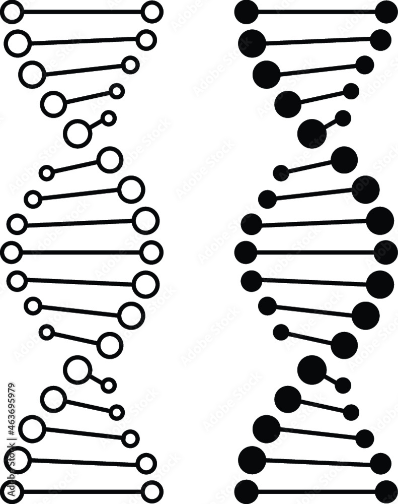 DNA Strand Graphic Clipart Set - 3D Stock Vector | Adobe Stock