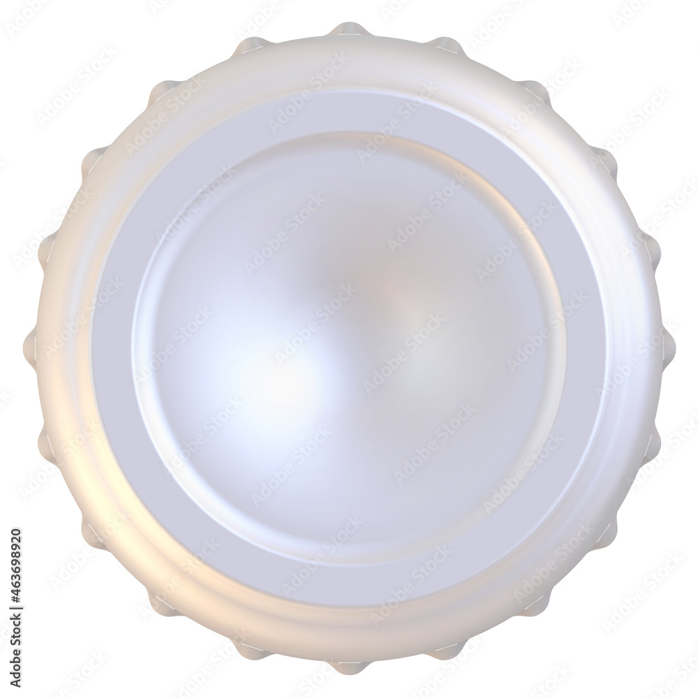 Bottle cap. Top view. One bottle cap isolated over white. Template ...