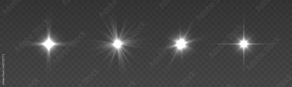 Bright star. Sparkling magical dust particles. White glowing light ...