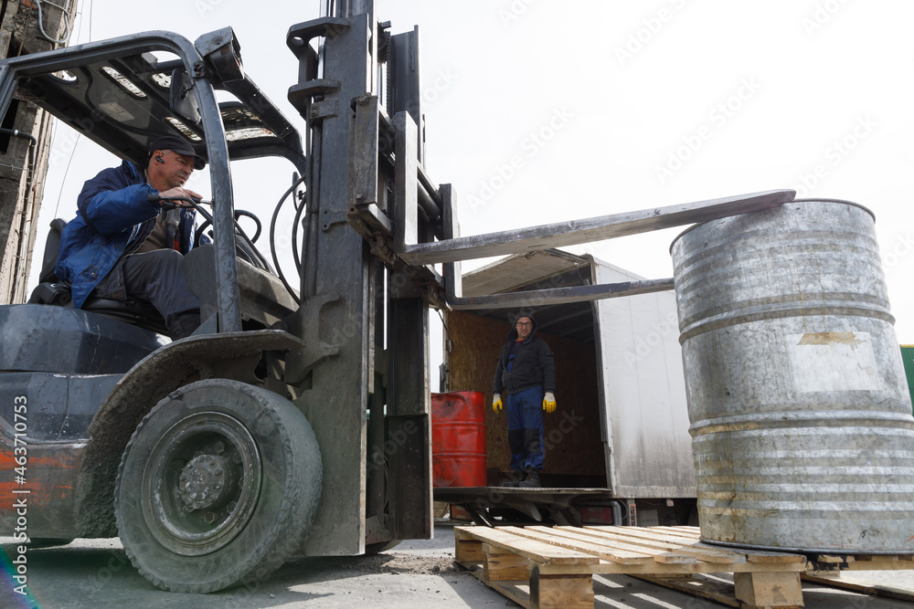 Loading barrel Stock Photo | Adobe Stock