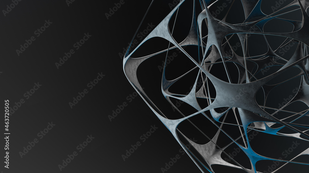 BLACK BACKDROP AND RETICULAR SHAPE Stock Photo | Adobe Stock