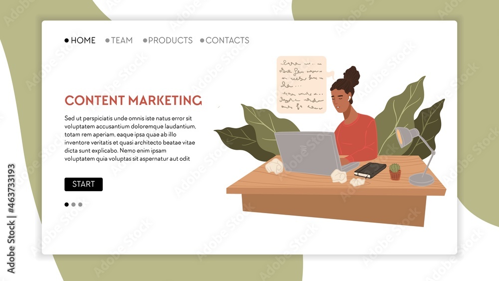 Copywriting ideas content marketing strategies Stock Vector | Adobe Stock