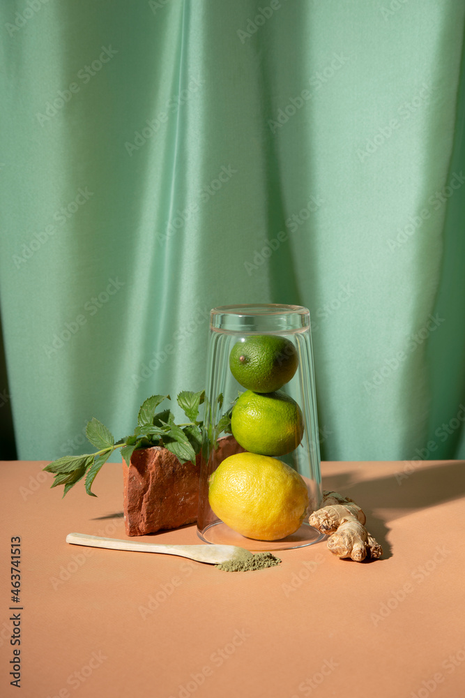 Citrus fruits still life composition Stock Photo | Adobe Stock