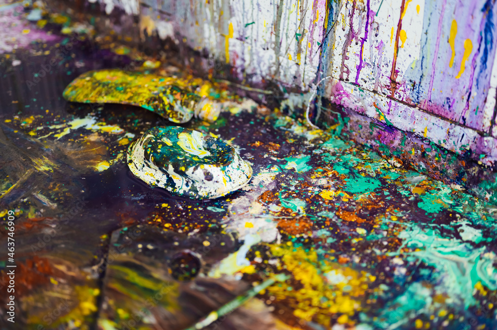 Graffiti on the ground Stock Photo | Adobe Stock
