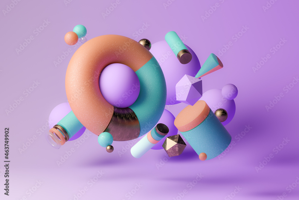 Abstract floating shapes Stock Photo | Adobe Stock