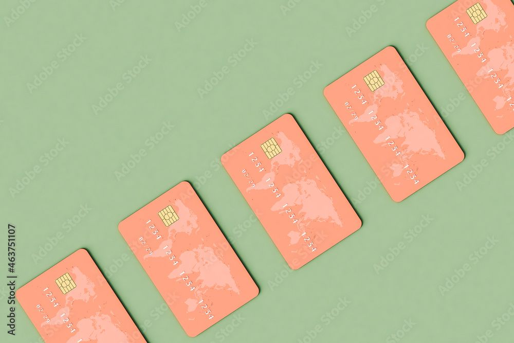 Credit cards crossing the frame Stock Photo | Adobe Stock