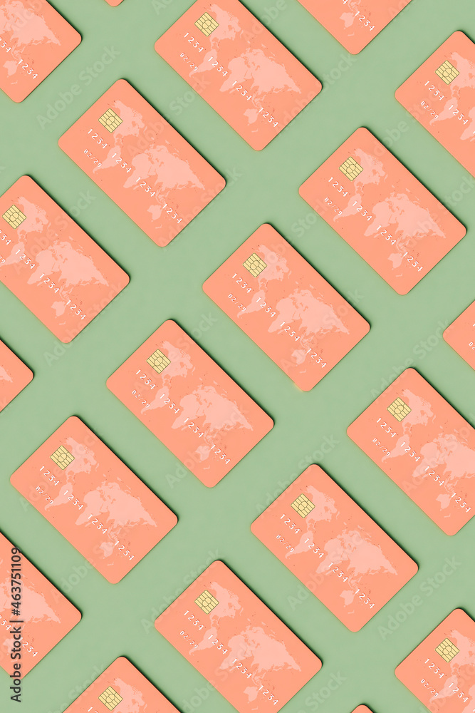 Colorful background with bank cards Stock Photo | Adobe Stock