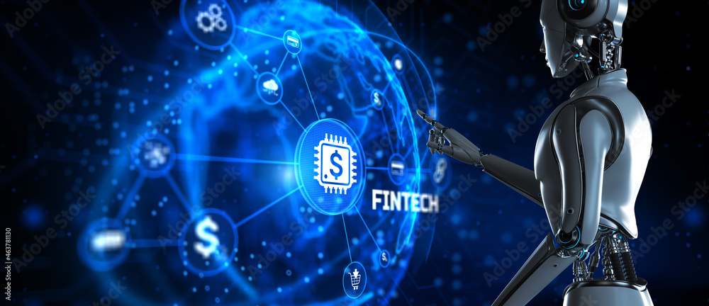 Fintech financial technology online payment digital economy concept ...