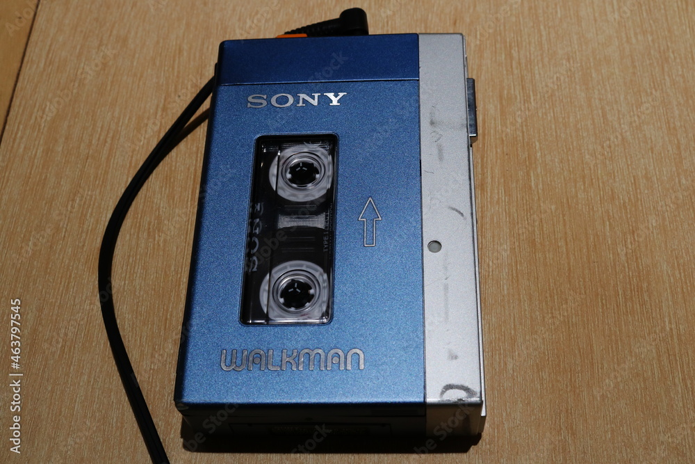 The first Walkman model, the TPS-L2, on display at the Walkman in the ...