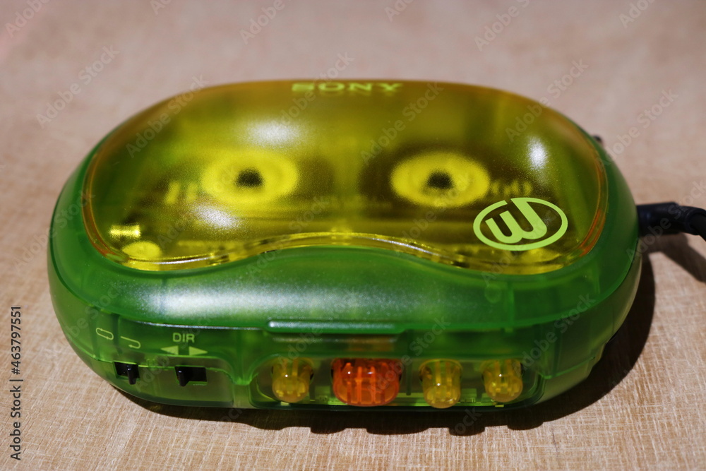 A special edition Sony Walkman 'Beans' on display at the '#009 Walkman ...