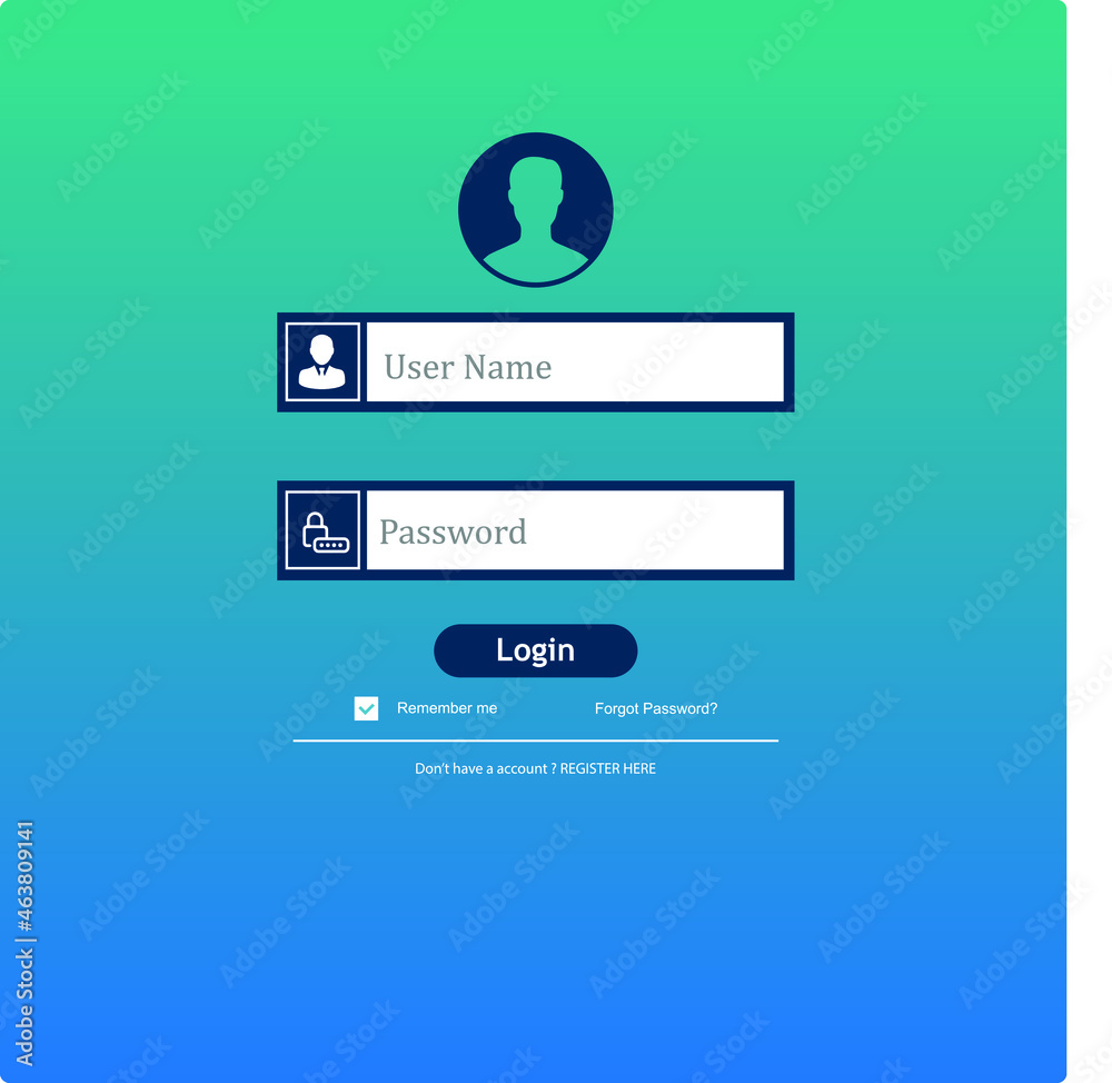 User Login Portal Stock Vector | Adobe Stock