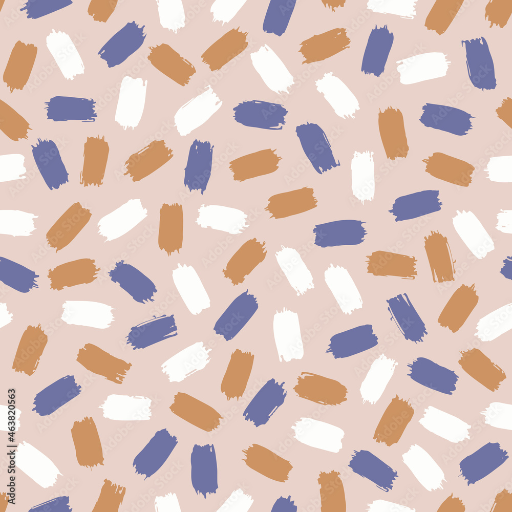 Hand drawn brush stroke seamless pattern. Vector illustration. Stock ...