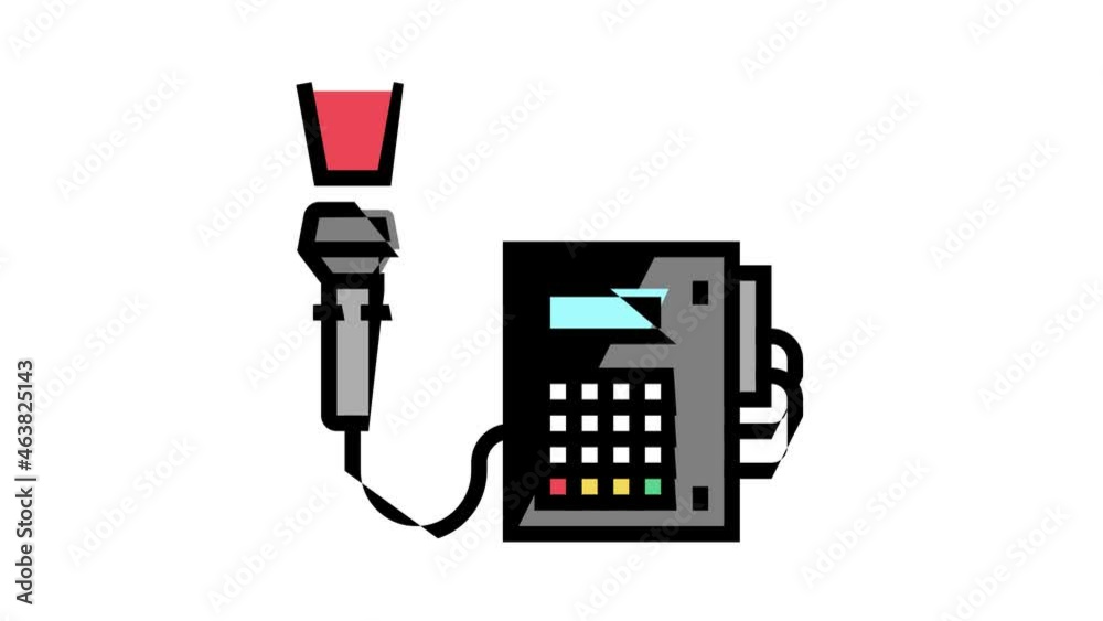 Vidéo Stock barcode scanner with pos terminal animated color icon ...