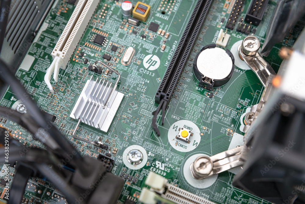 Woodville, Australia - October 15, 2021: Close-up top view of HP ...