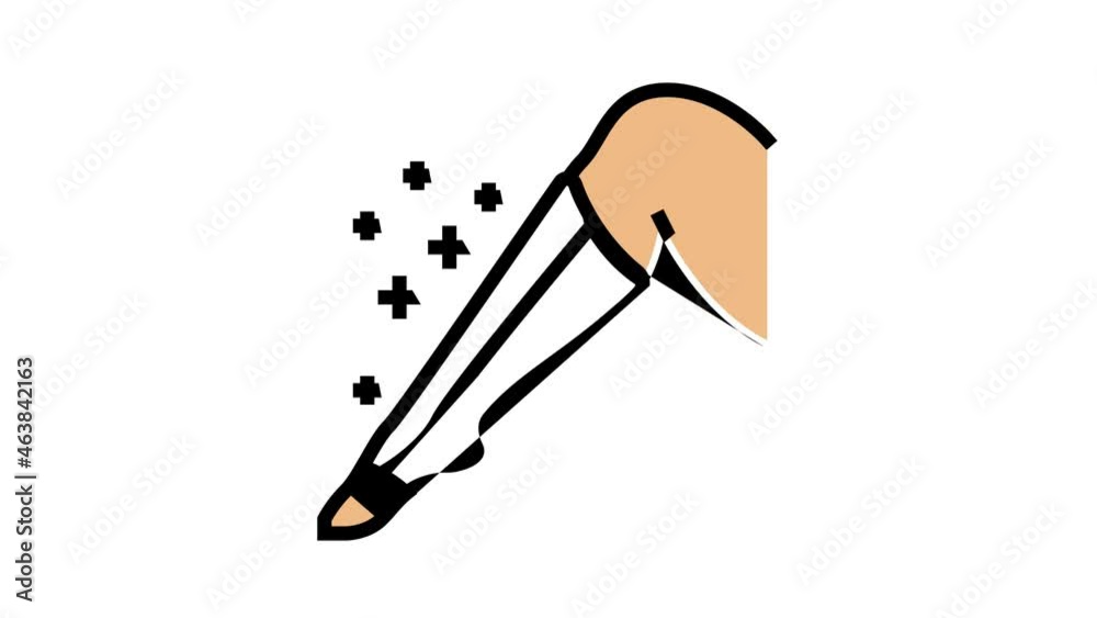 leg bandage health tratment animated color icon. leg bandage health ...