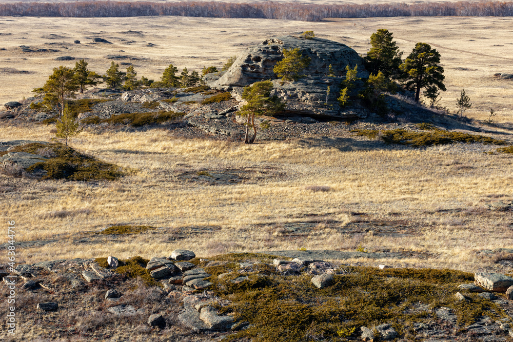 The relief of Buiratau National Nature Park is low ridges and hills of ...