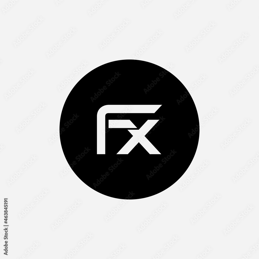 Initial Letter FX Logo Design Vector Template. Abstract Luxury Circle ...