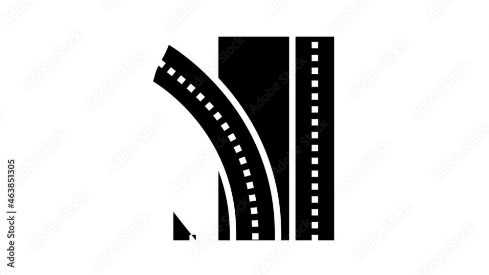road multilevel interchange animated glyph icon. road multilevel ...