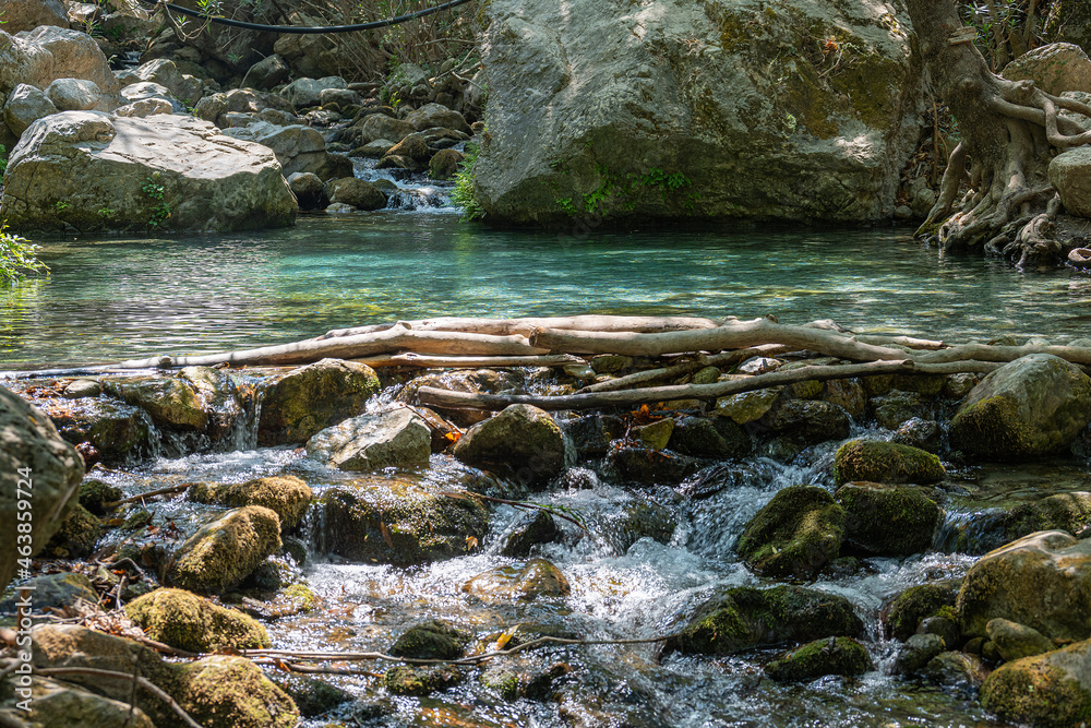 Bach im Tal unterhalb von Tripi, Knakiona, bei Sparta, Peloponnes ...
