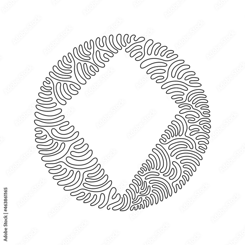 Single one line drawing geometric shapes, kite icon. Simple line ...