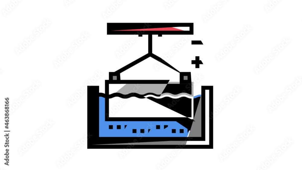 metal galvanization animated color icon. metal galvanization sign ...