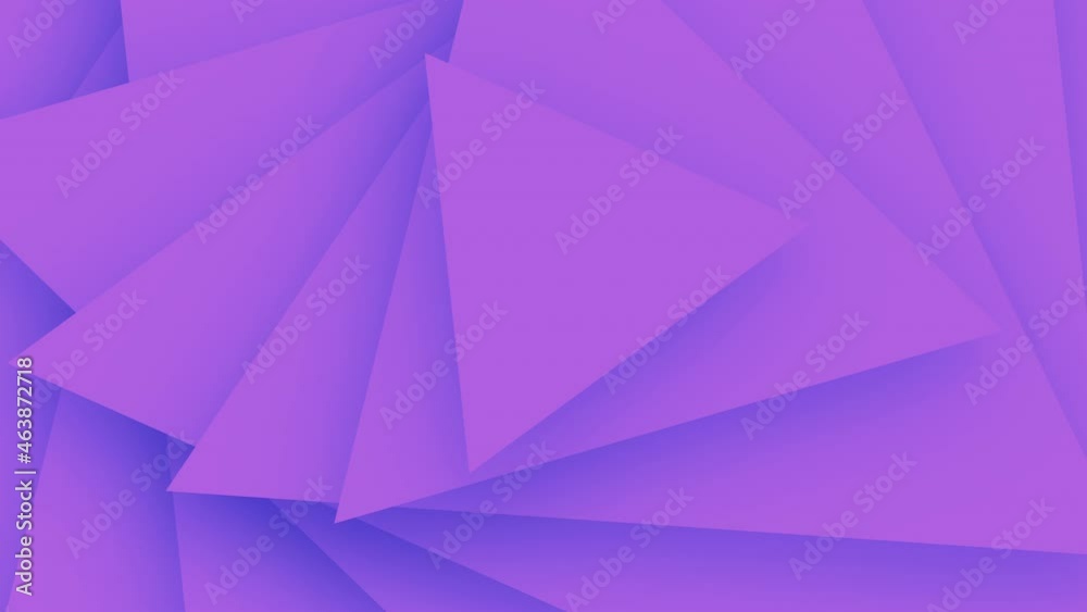 Triangle over a purple backdrop. Animated purple and dark purple ...