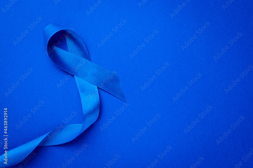 Ribbon cancer. Awareness of men health in November with blue prostate ...