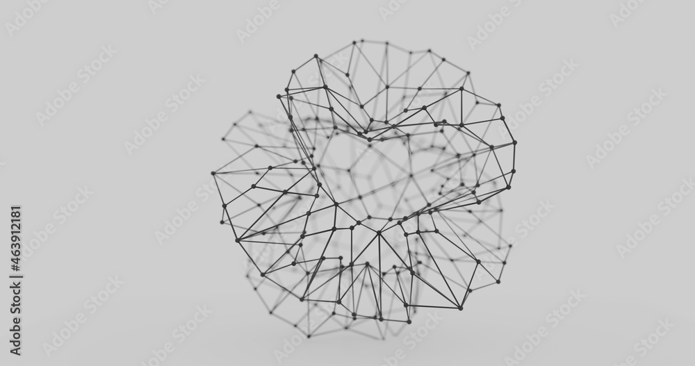 3D wireframe render Stock Illustration | Adobe Stock