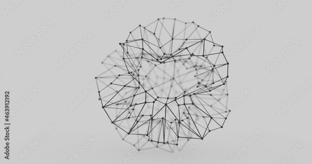 3D wireframe render Stock Illustration | Adobe Stock