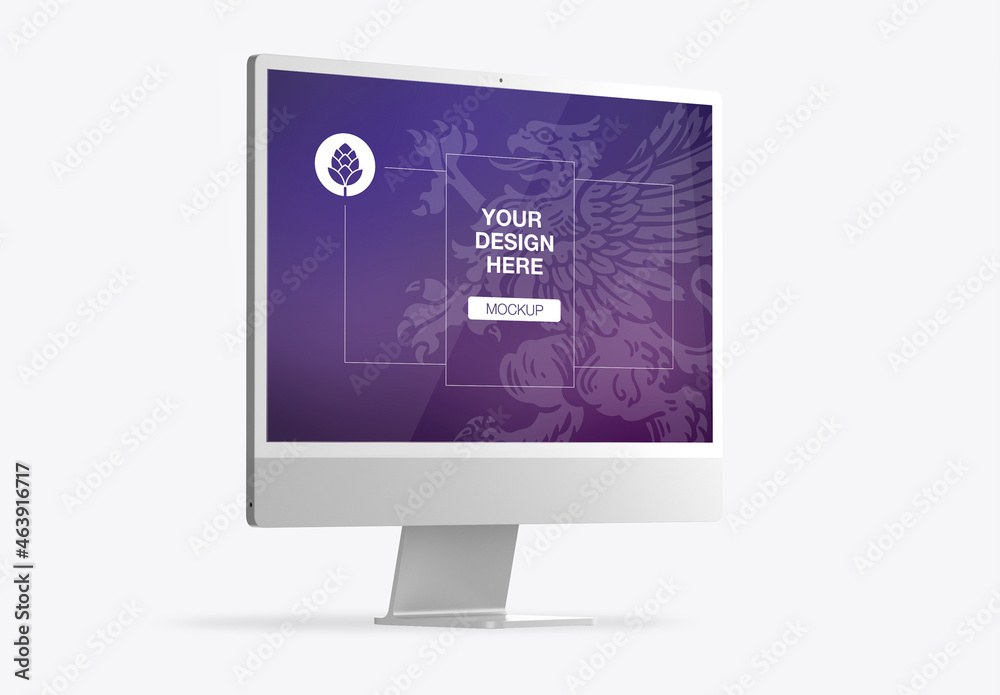 Computer Screen Mockup Stock Template | Adobe Stock