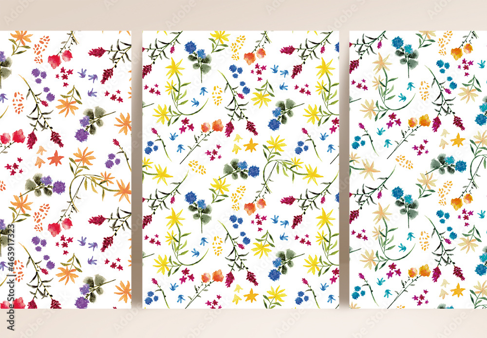 Liberty Style Floral Pattern Stock Template | Adobe Stock