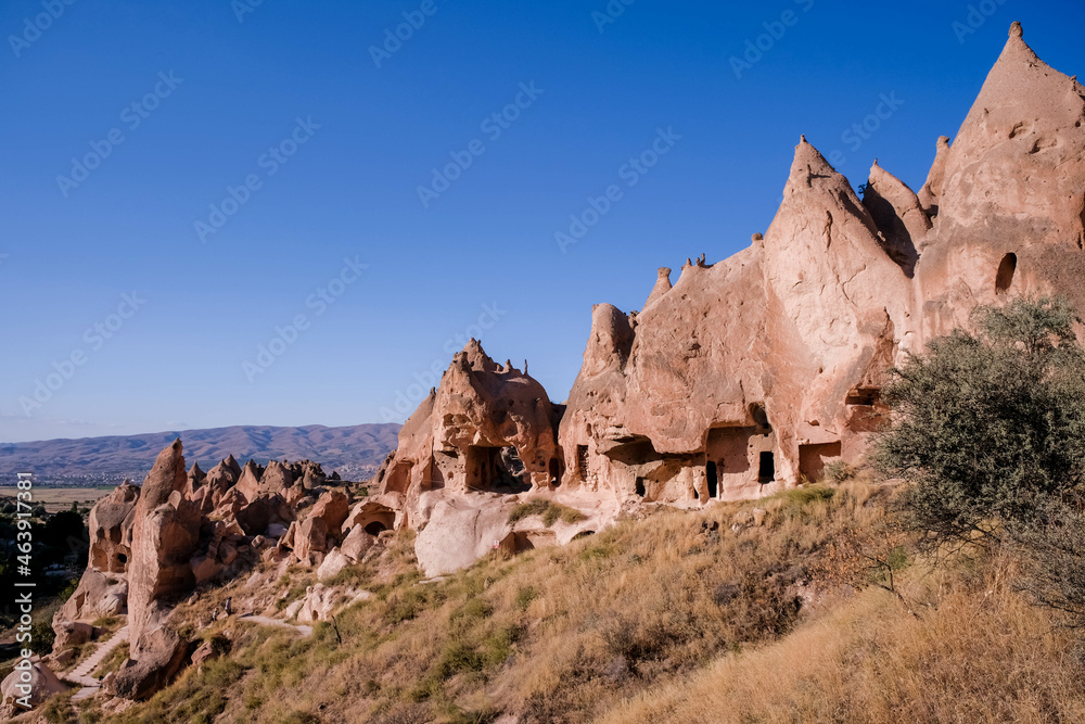 Zelve Open Air Museum. Carved Rooms in Zelve Valley, Cappadocia, Turkey ...