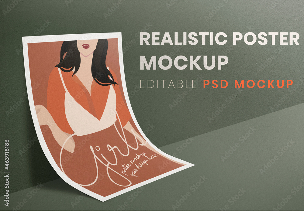 Realistic Poster Mockup Stock Template | Adobe Stock