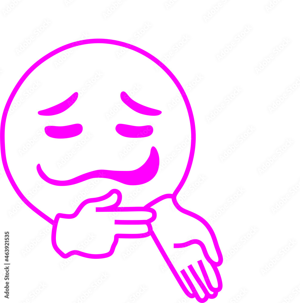 Vector icon of a smiley face depicting the slang word "sheesh" Stock ...