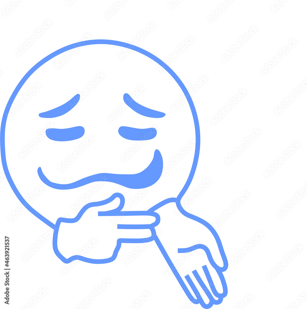 Vector icon of a smiley face depicting the slang word "sheesh" Stock ...