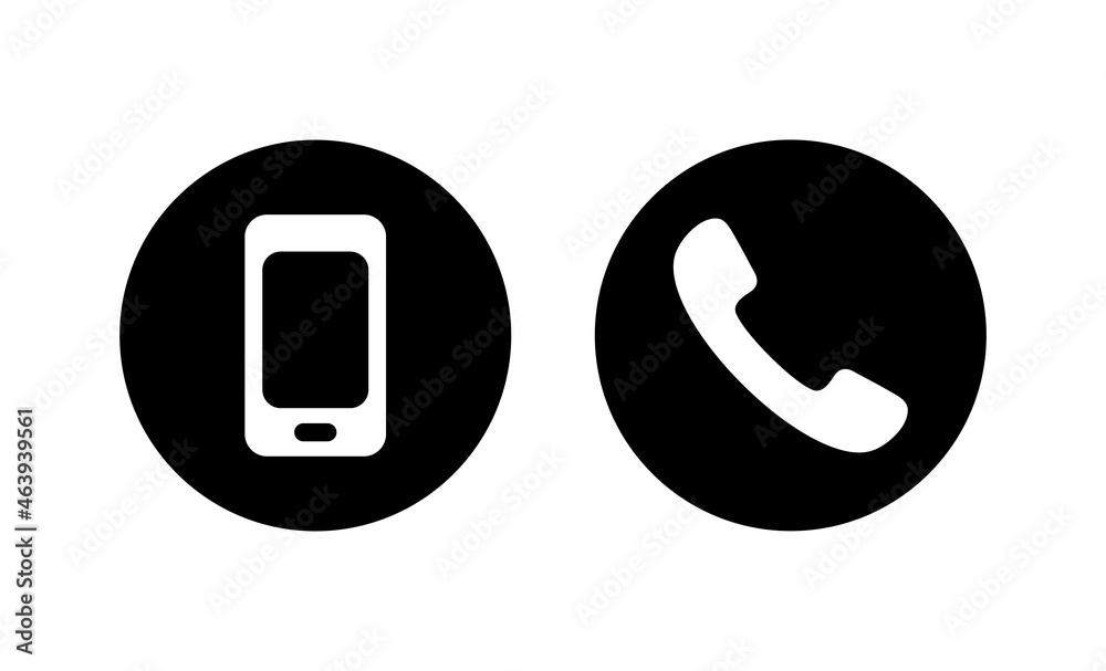 Phone icons set. Call sign and symbol. telephone symbol Stock Vector ...