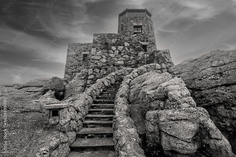 Black Elk Peak Fire Tower at Custer State Park Stock Photo | Adobe Stock