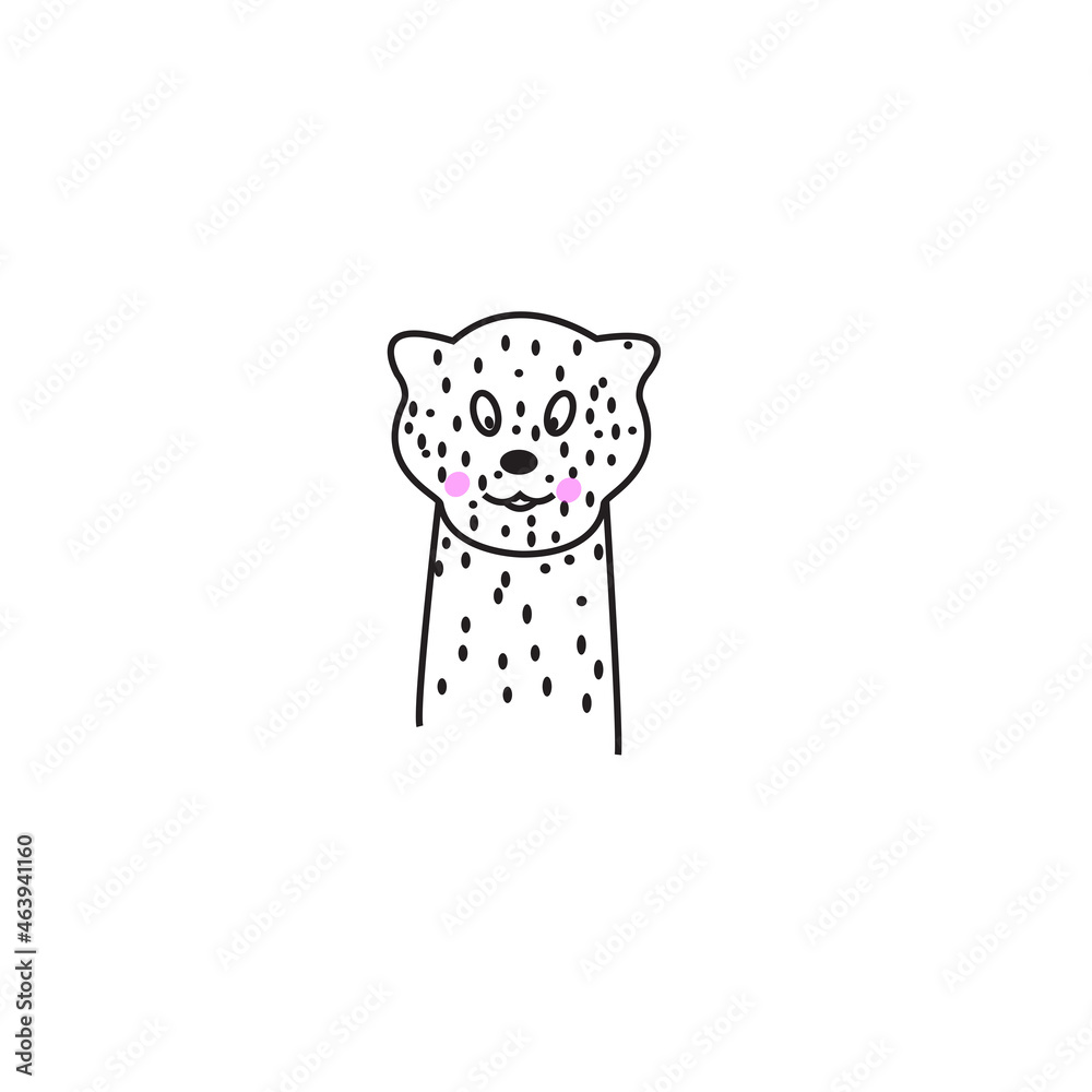 Leopard icon isolated on white background. Trendy leopard icon in flat ...