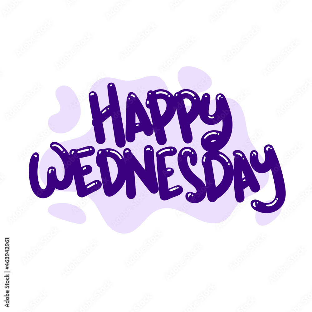 happy wednesday quote text typography design graphic vector ...