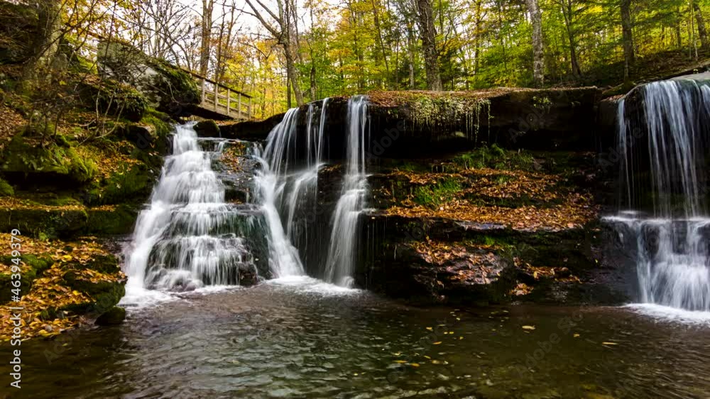 Diamond Notch Falls in Catskill Mountains, New York. West Kill Falls or ...