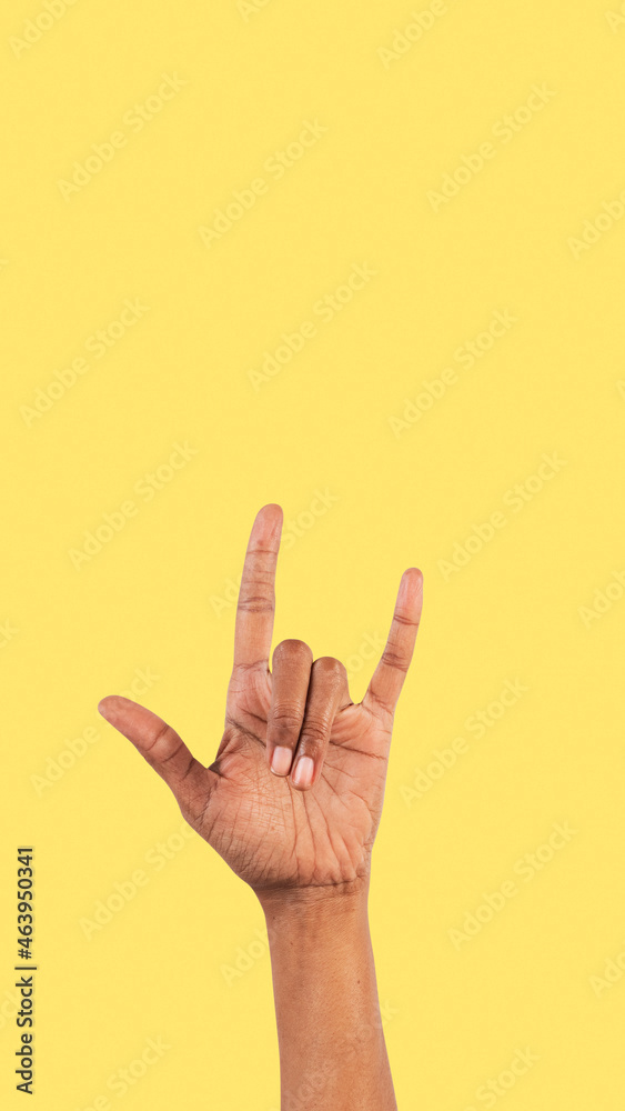 Rock n roll hand gesture Stock Photo | Adobe Stock