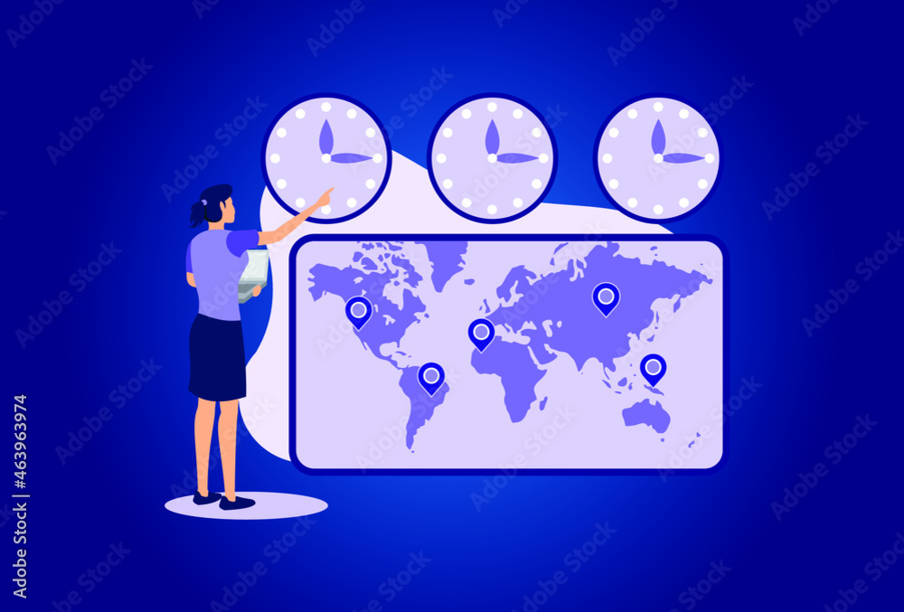 Time zones illustration exclusive design inspiration Stock Vector ...