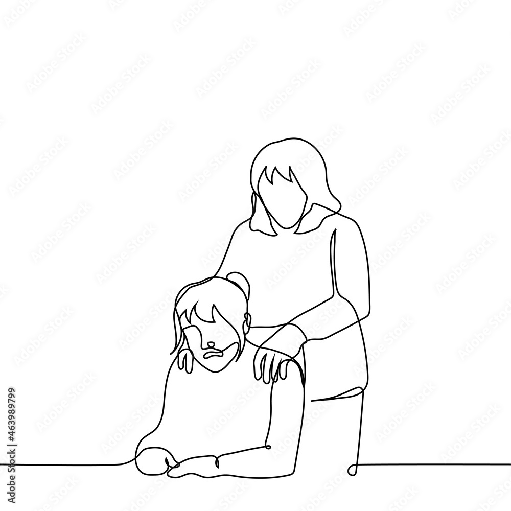 woman is holding by the shoulders another woman who does not like it ...