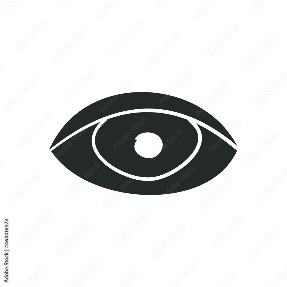 Eye Cartoon Icon Silhouette Illustration. Optical Vision Vector Graphic ...