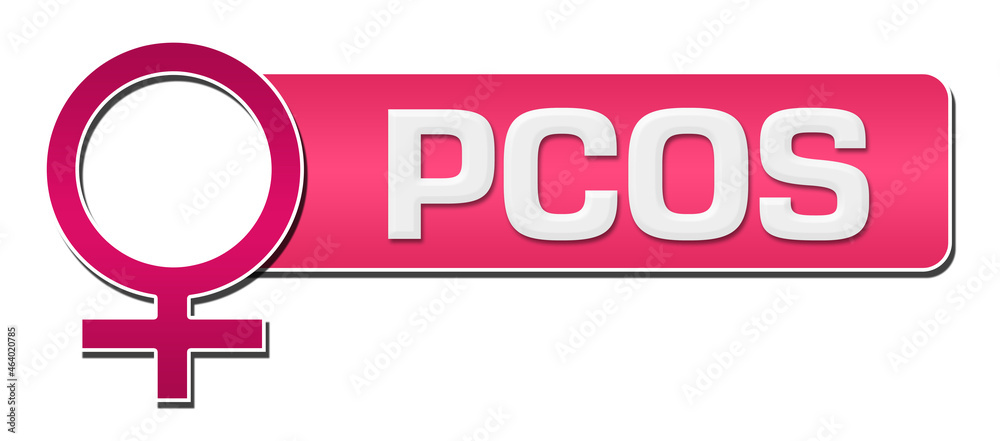 PCOS - Polycystic Ovary Syndrome Pink Female Symbol Horizontal Stock ...