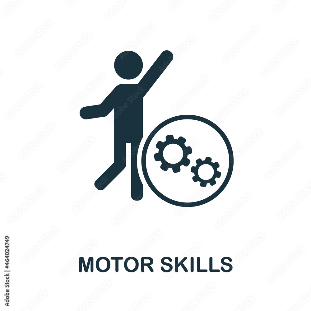 Motor Skills icon. Monochrome sign from creative learning collection ...